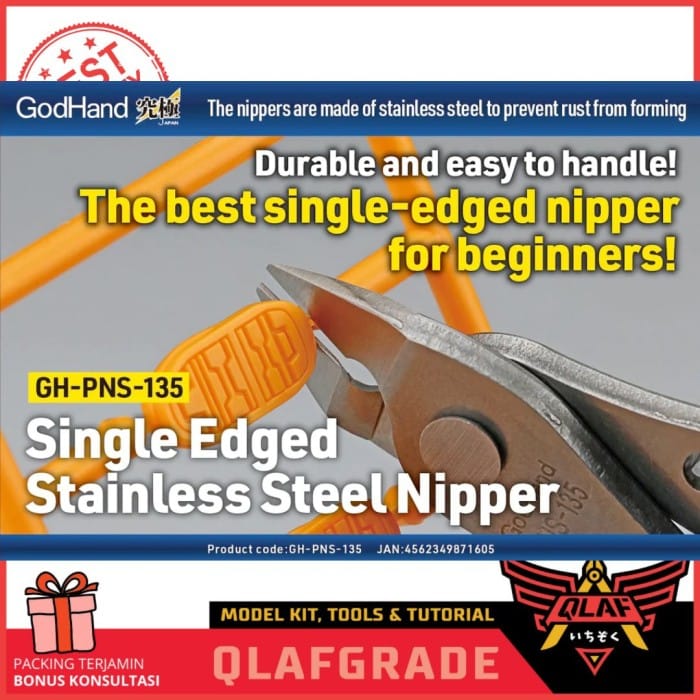 GodHand Single Edge Nipper Stainless Steel PNS 135 anti rust blade ...