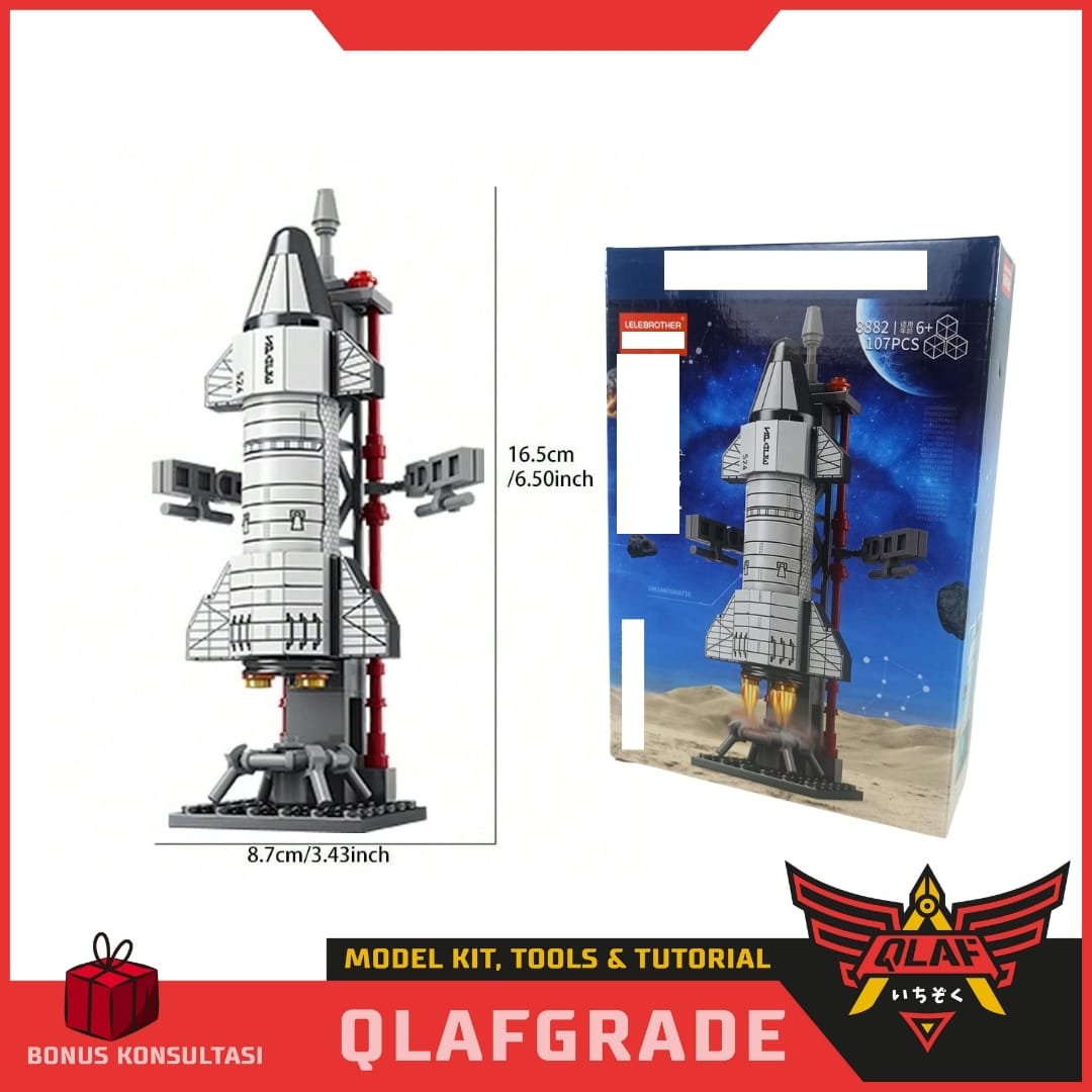 Lego bricks SPACE ROCKET aerospace rocket luar angkasa lelebrother ...