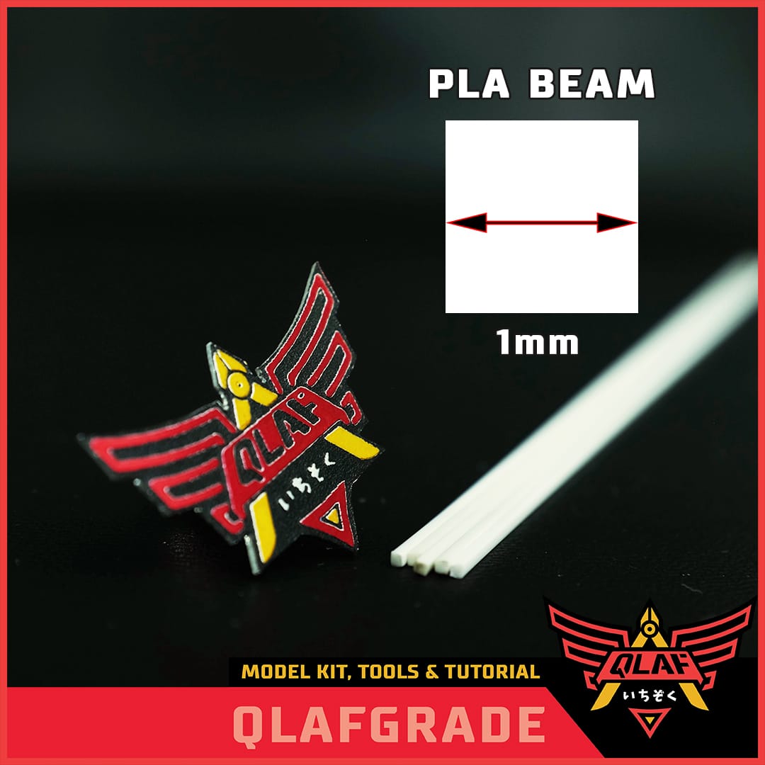 PLA BEAM SQUARE 1mm 1 mm - plastic pla plate kotak custom model kit ...