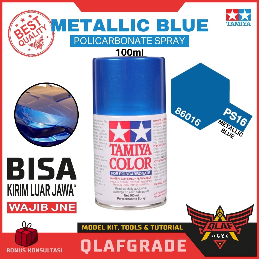 PS-16 METALLIC BLUE Tamiya Polycarbonate RC paint PS 16 metal | Qlaf Grade