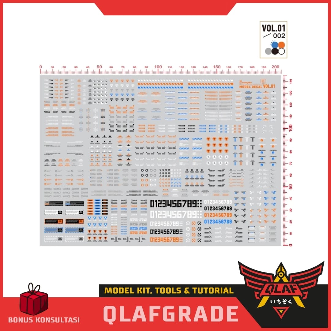 Water Decal VOL 6 - 001 GREY Hobby mio - High Res. Water Slide Decal ...