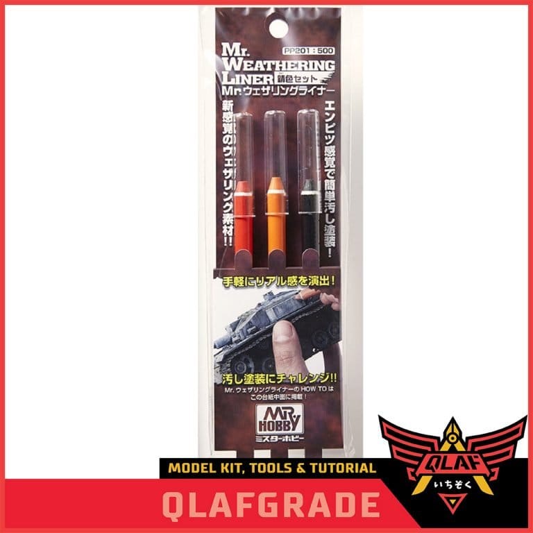 Mr Weathering Liner Rust Color Set - efek karat mokit gundam model kit ...