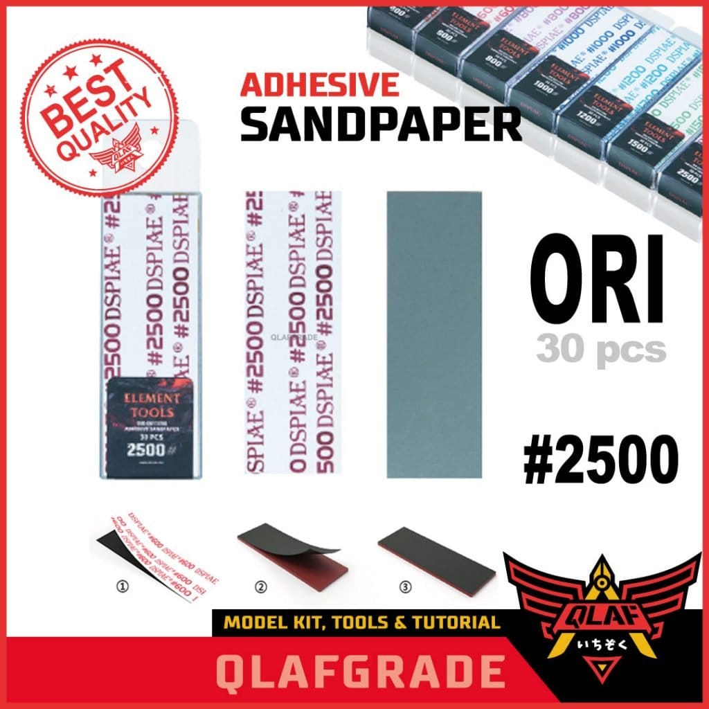 ADHESIVE SANDPAPER 2500 AMPLAS WET DRY SANDING dspiae gundam model kit ...