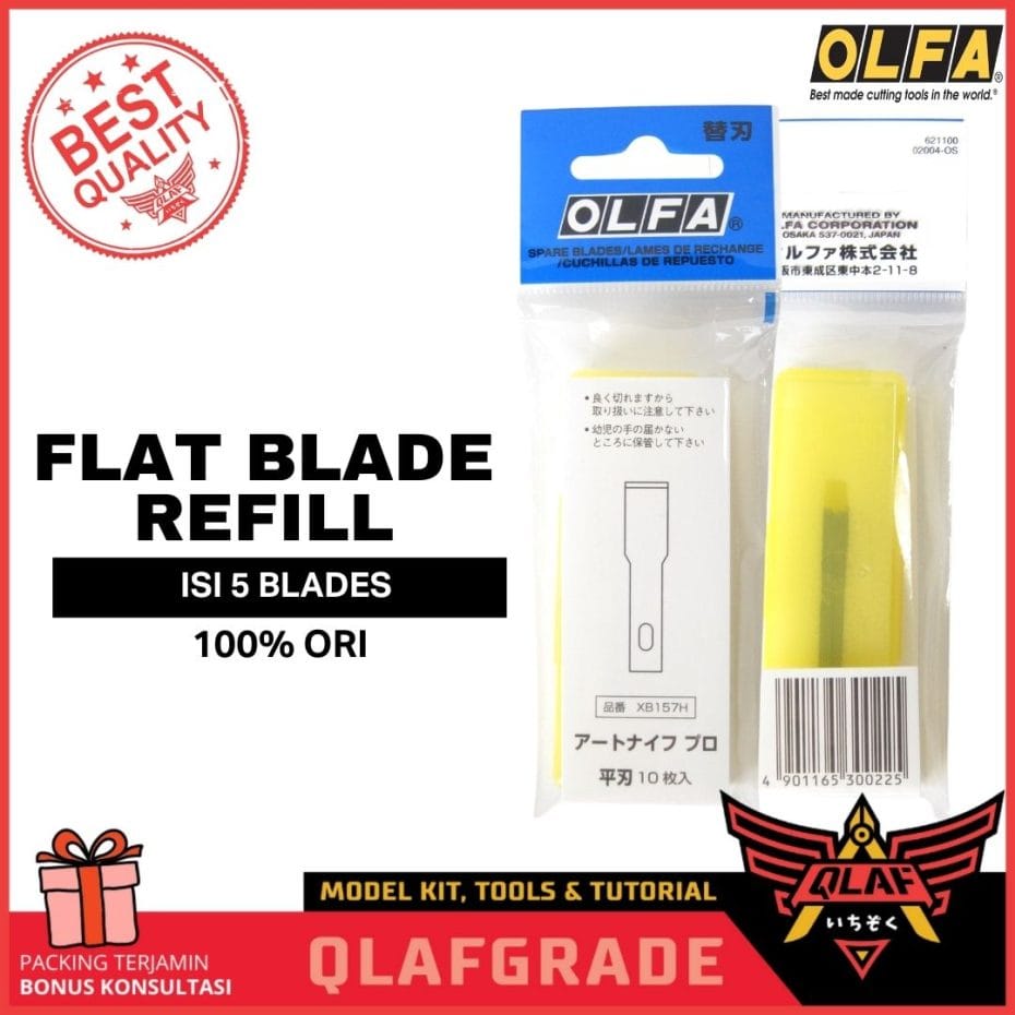 FLAT BLADE CHISEL REFILL pen cutter pro mata pisau potong craft OLFA ...