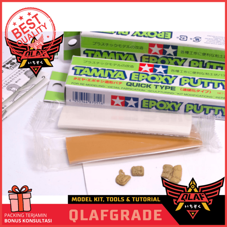 Tamiya EPOXY PUTTY - QUICK TYPE - model kit gundam paint | Qlaf Grade