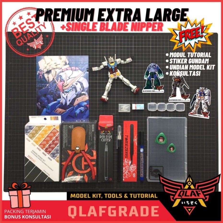 Alat rakit PREMIUM SET A2 SINGLE BLADE nipper gundam tool box kit ...