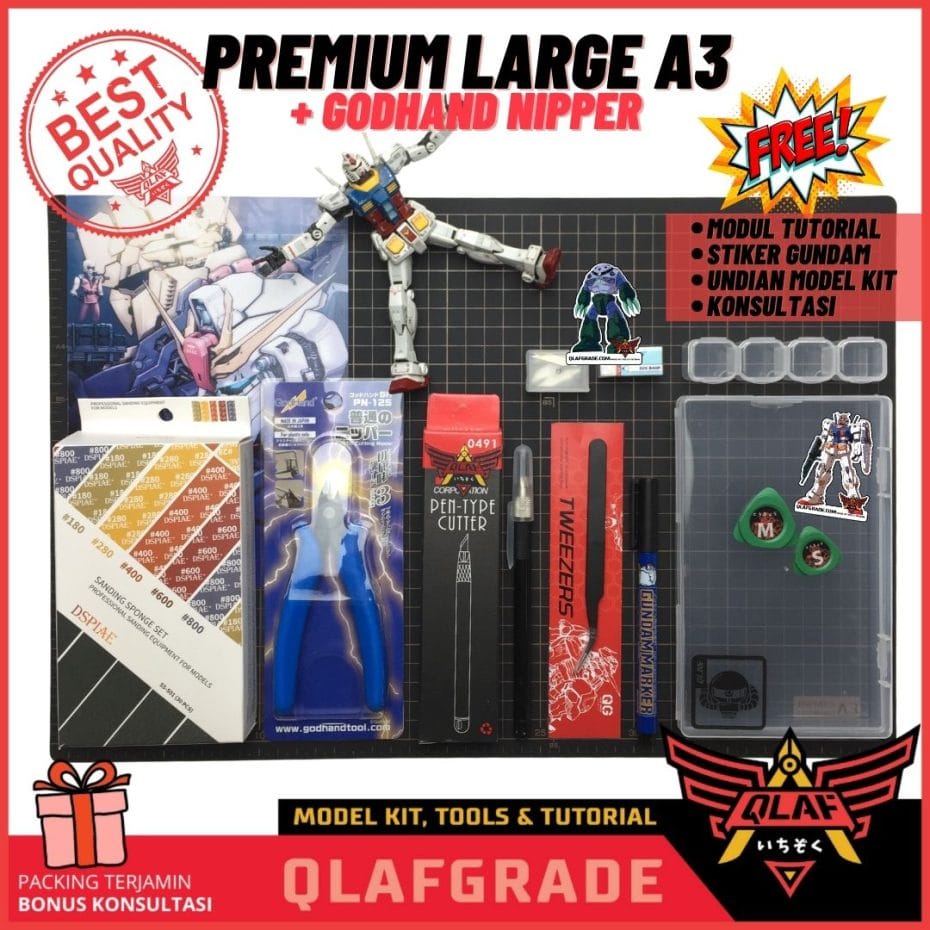 Alat rakit PREMIUM SET A3 GODHAND nipper gundam tool box kit | Qlaf Grade