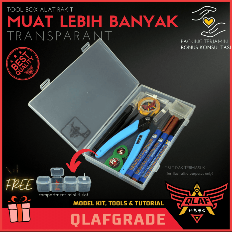 Alat rakit PREMIUM SET A3 GODHAND nipper gundam tool box kit | Qlaf Grade