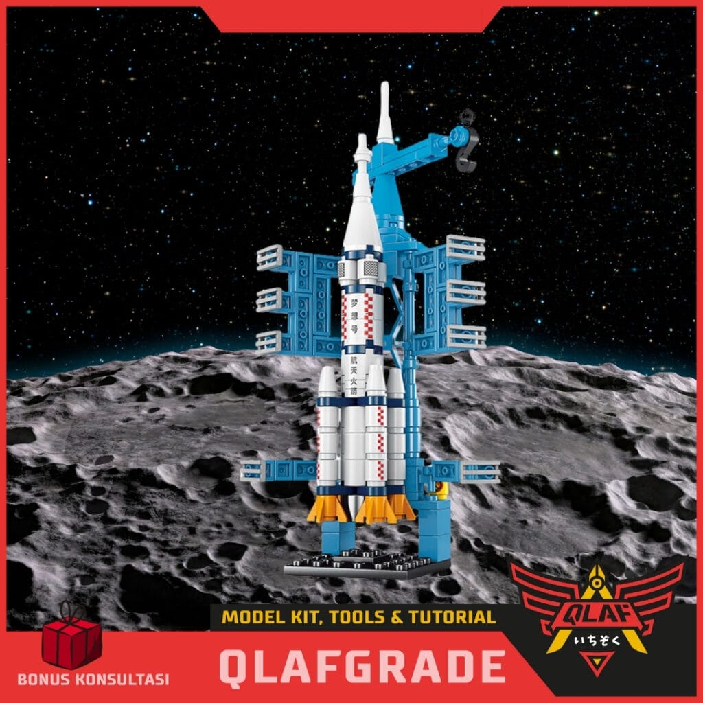 Lego bricks SPACE ROCKET with DOCK mainan luar angkasa lelebrother ...