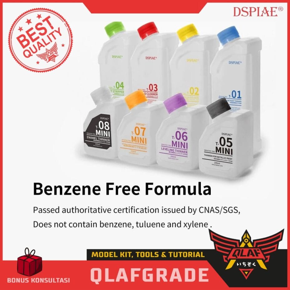 Thinner Lacquer Standar 200ml DSPIAE T-01 MINI | Qlaf Grade