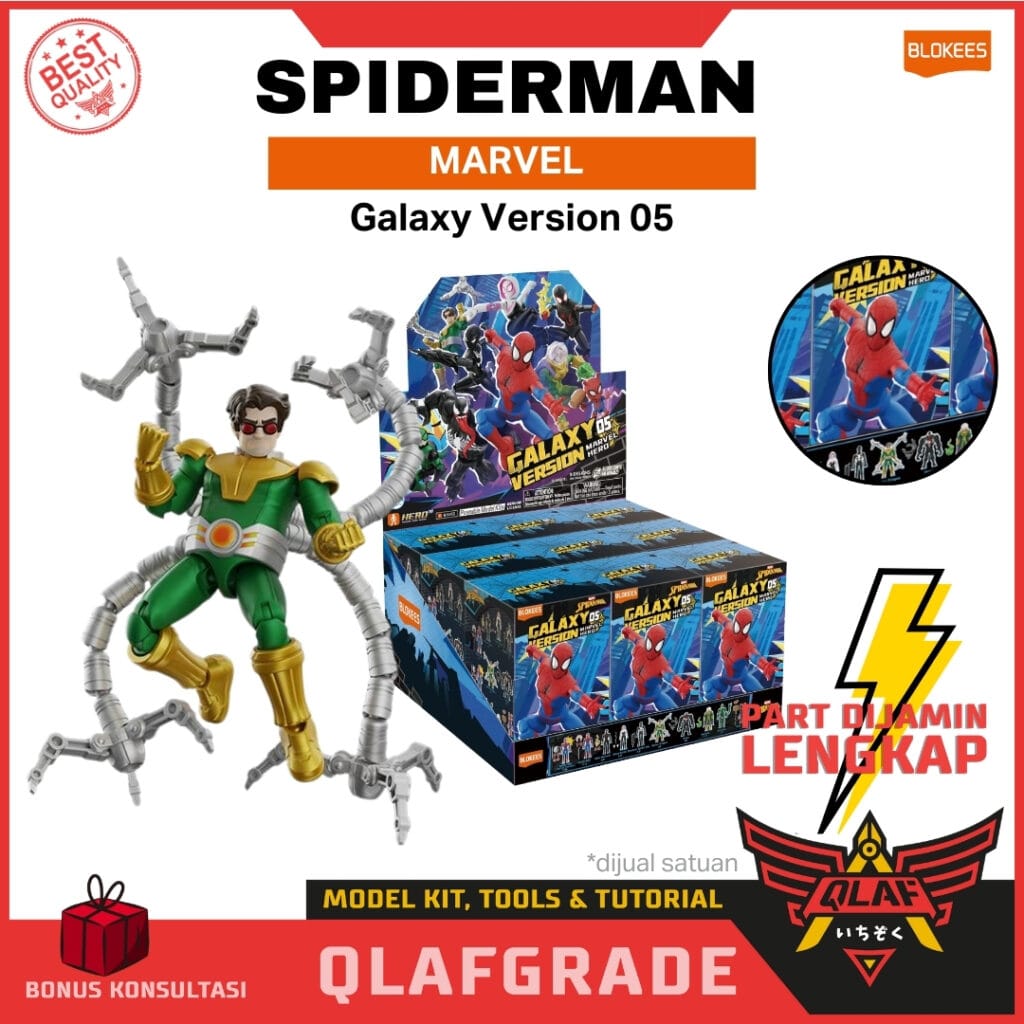 Blokees Spiderman MARVEL Galaxy Version 05 | Blind Box | Qlaf Grade