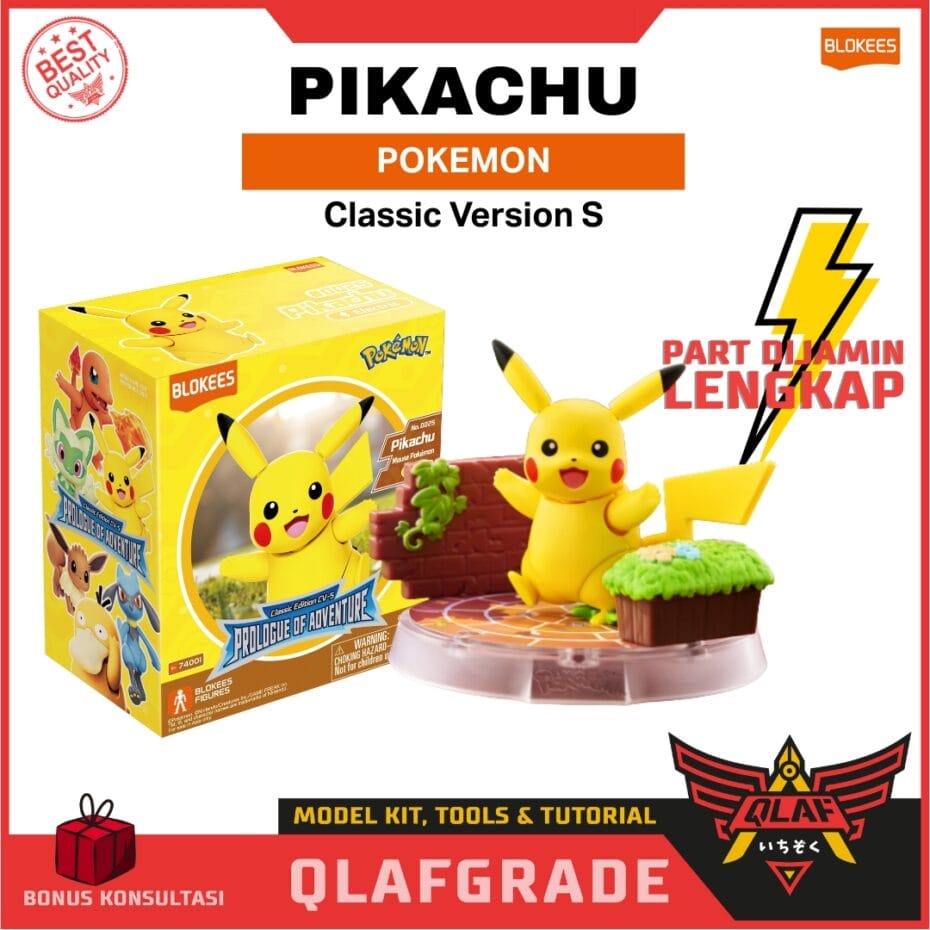 Blokees Pikachu POKEMON Classic Version S | Qlaf Grade