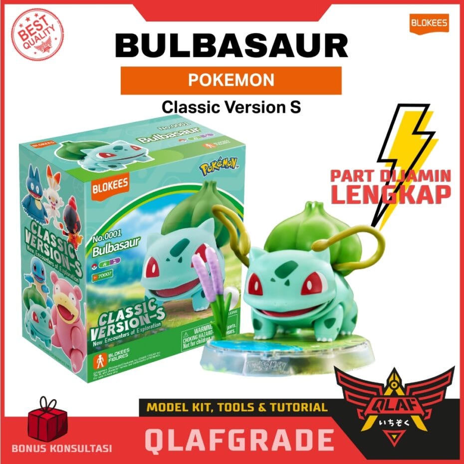 Blokees Bulbasaur POKEMON Classic Version S | Qlaf Grade